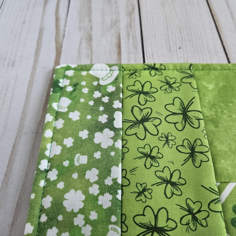 Coffee Mug Rug: St. Patrick’s Day Shamrock Reversible Coffee Coaster - Etsy
