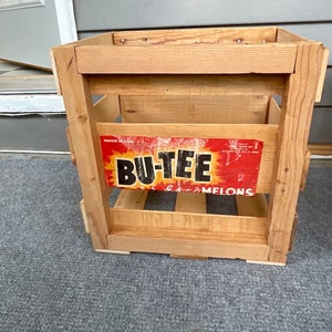 Vintage Crate Upcycled Into Knitting Box/file Storage/vinyl Record ...