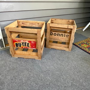 Vintage Crate Upcycled Into Knitting Box/file Storage/vinyl Record ...