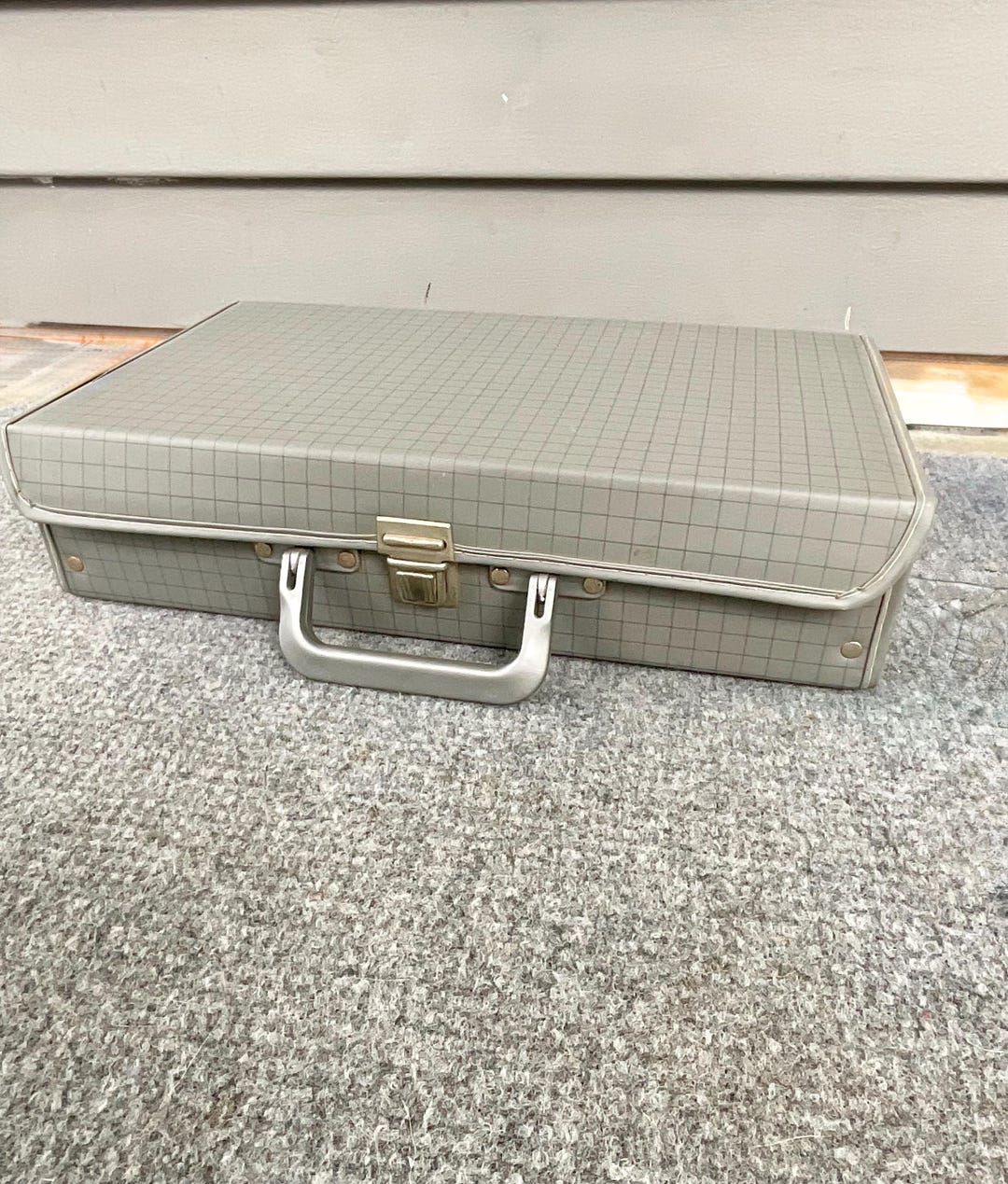 Vintage Gray Cassette Tape Carrying Case-storage Box-vinyl-mini ...