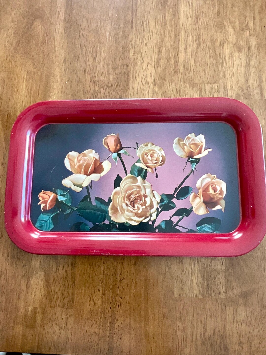 Vintage Mid Century-floral Tray-decorative Tray - Etsy
