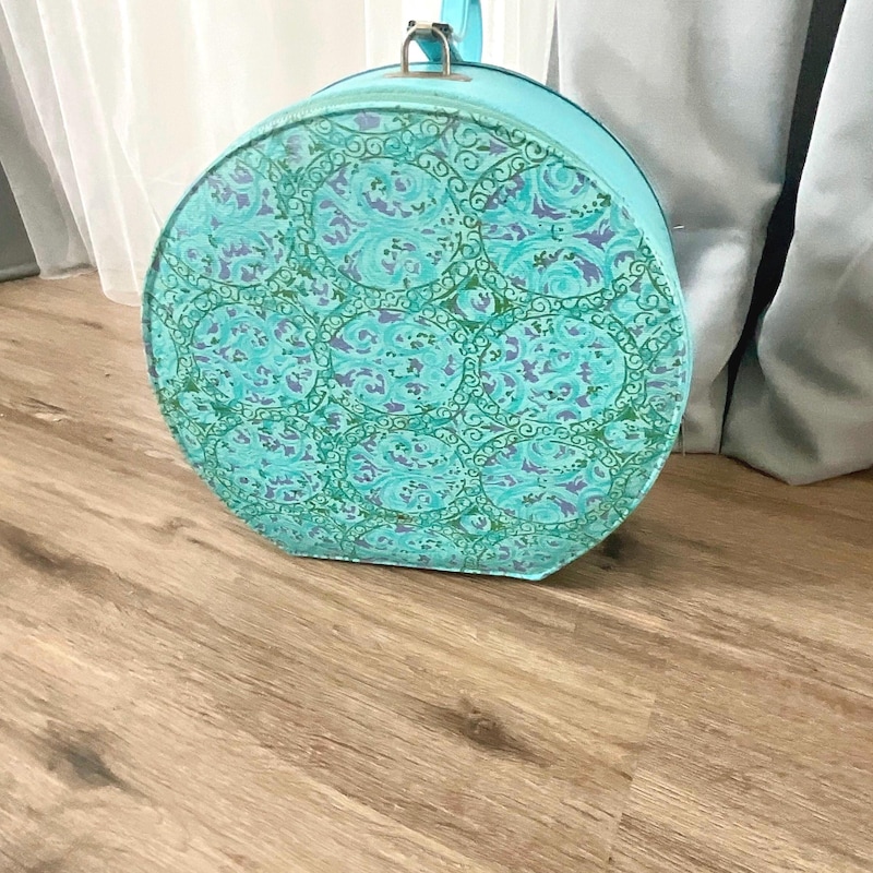 Round Suitcase - Etsy