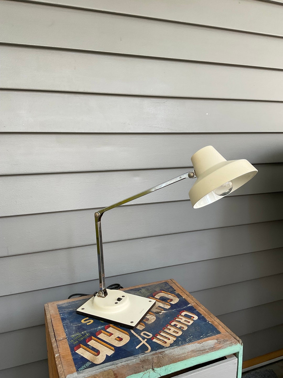 Vintage Desk Adjustable Arm Lamp. 70's Office Light/reading Lamp - Etsy