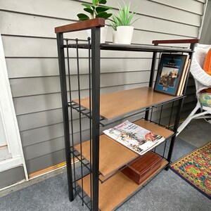 Vintage Wire Book Rack- Mid Century - Magazine Rack- Book Shelf -vinyl ...