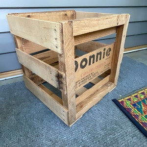 Vintage Crate Upcycled Into Knitting Box/file Storage/vinyl Record ...