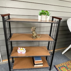 Vintage Wire Book Rack- Mid Century - Magazine Rack- Book Shelf -vinyl ...