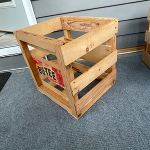 Vintage Crate Upcycled Into Knitting Box/file Storage/vinyl Record ...