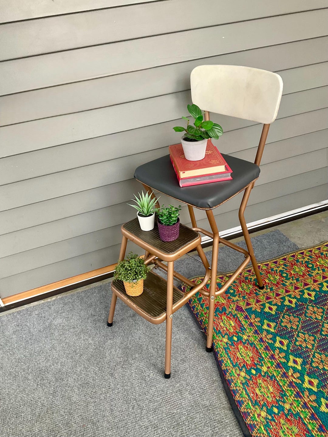 Vintage Retro Step Stool/ Chair - Flip Out Steps - Etsy