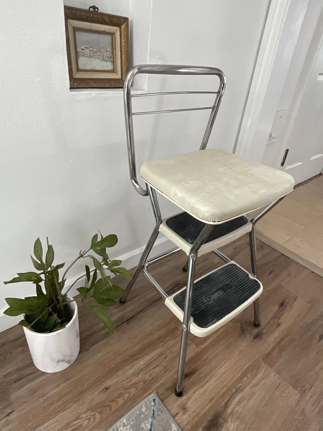 Vintage Flip up Cosco Step Stool/ Chair Kitchen Stool White - Etsy