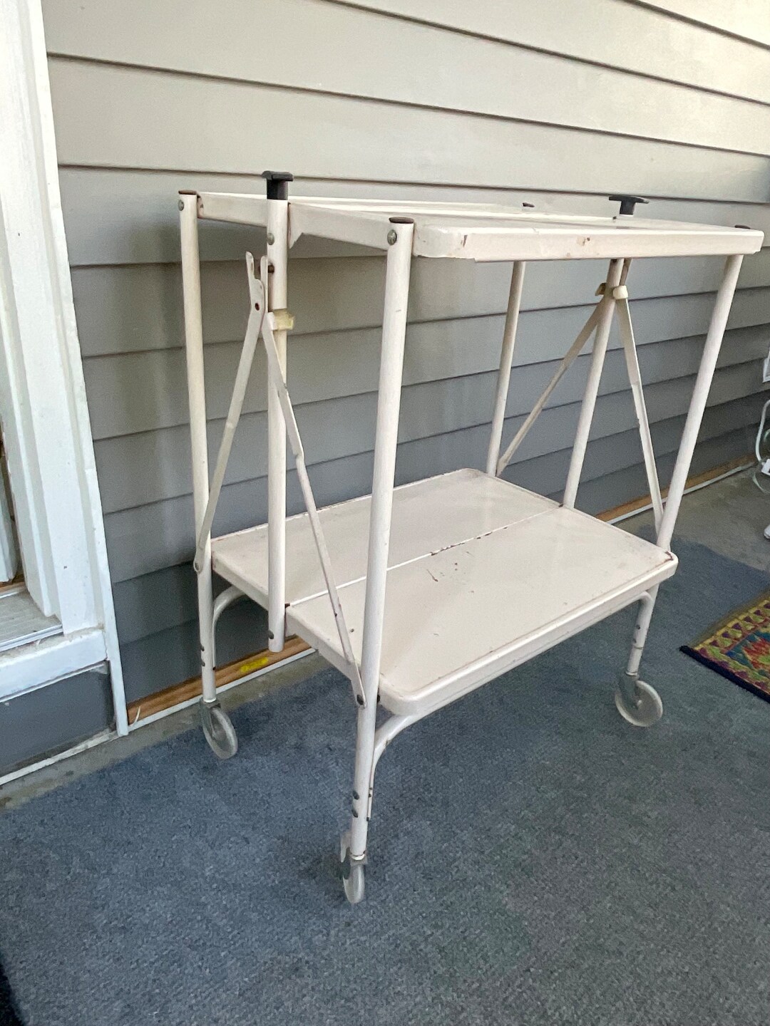 Vintage Folding Table/cart -desk-entryway Drop Zone /console Table /bar ...
