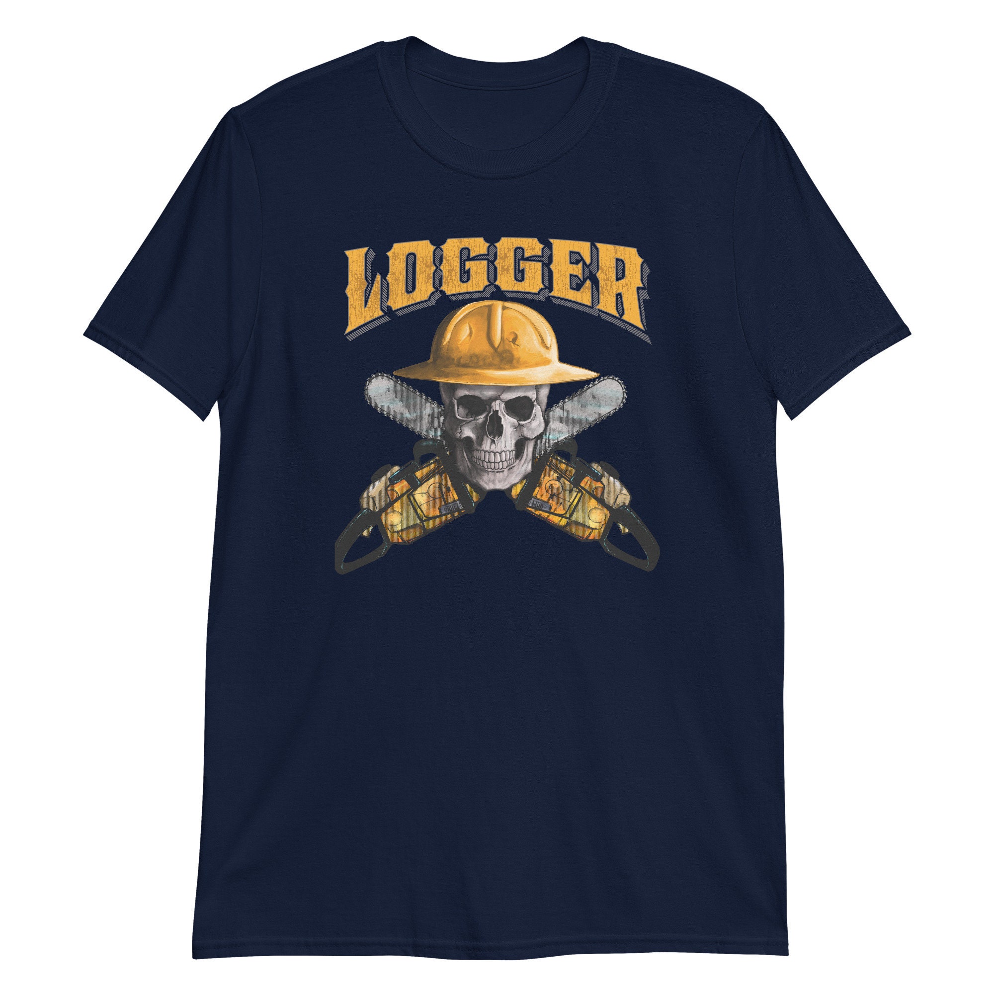 Logger Shirt | Tshirt for Logger | Skull & Crossed Saws | Logger Tee ...