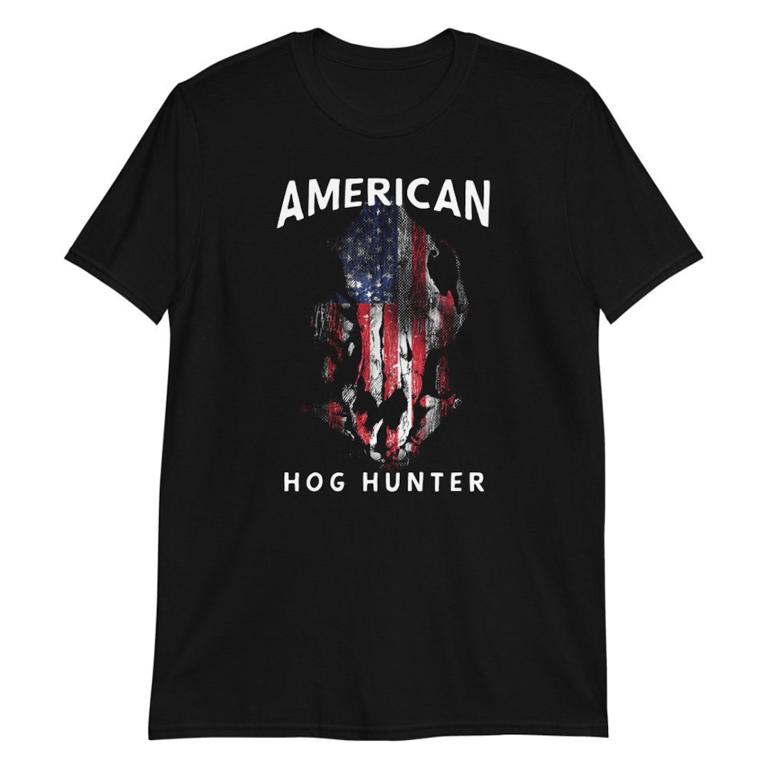 American Hog Hunter Tshirt, Wild Hog Hunting Shirt Vintage Look Soft ...