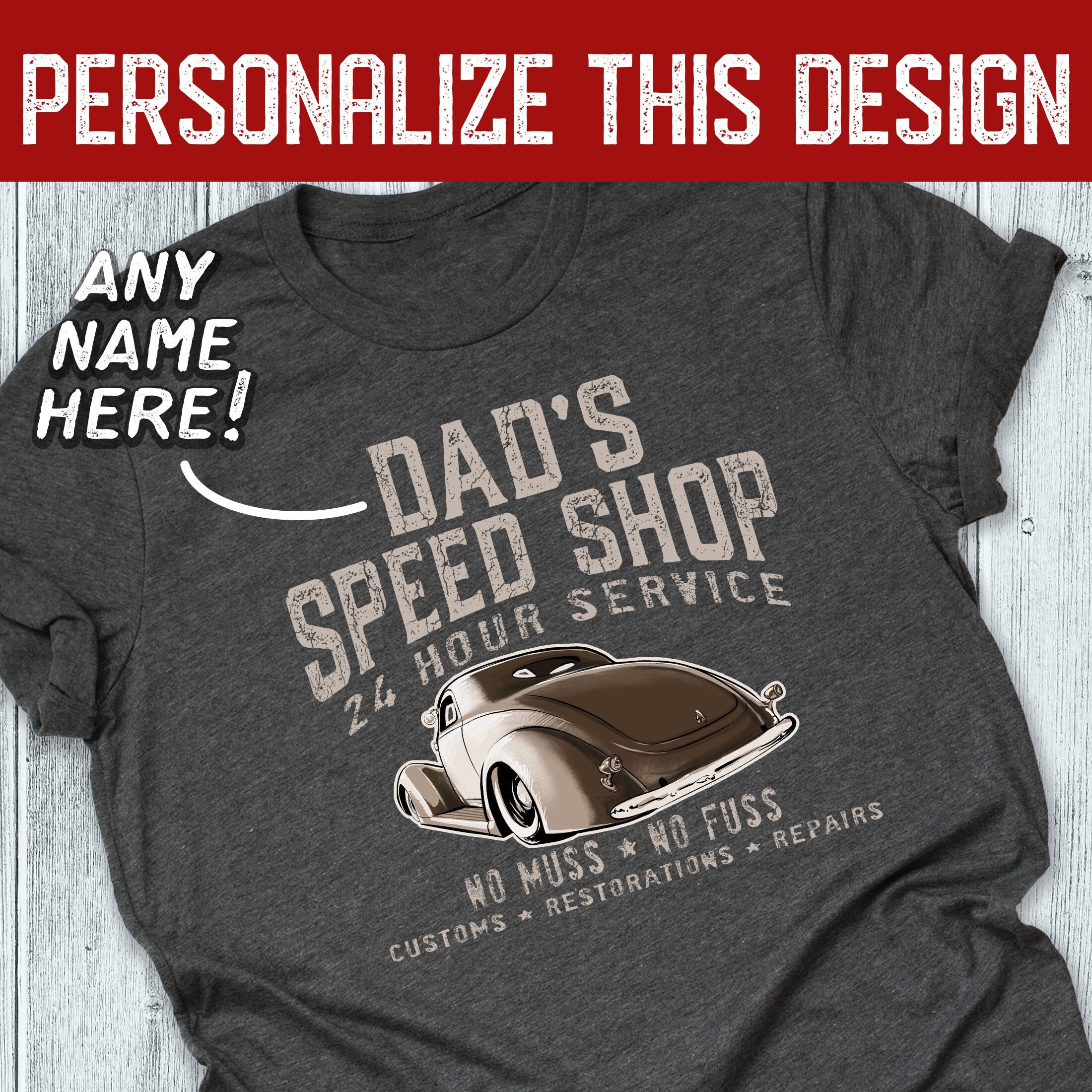 PERSONALIZED Speed Shop T Shirt Hot Rod T-shirt Rat Rod Shirt Car Guy T ...
