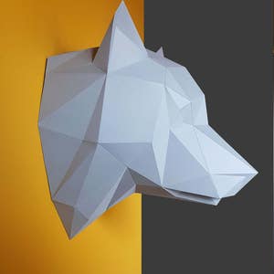 Wolf, Dog, Papercraft, Home Decoration, Paper Animals,dog Kit ...