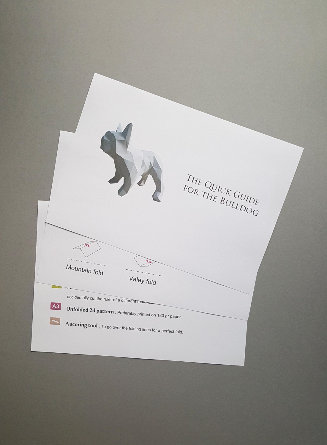 Frenchie, French Bulldog, Papercraft, Home Decoration, Paper Animals ...