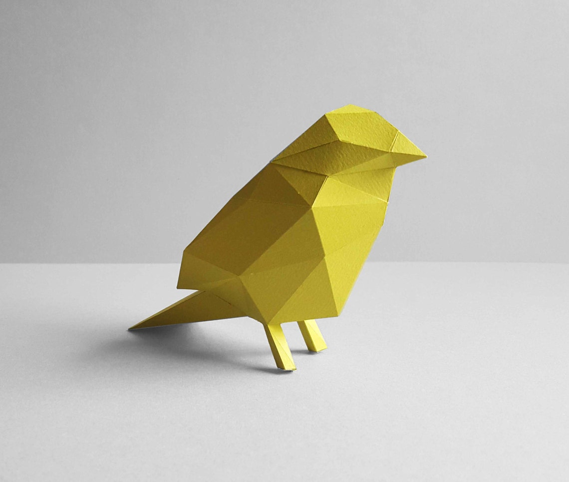 The Bird 2, Papercraft, Home Decoration, Paper Animals, Kit, Polygonal ...