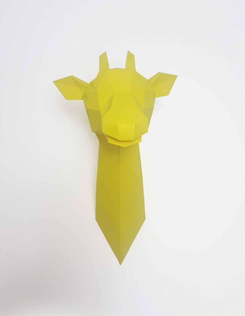 Giraffe, Gift, Papercraft, Home Decoration, Paper Animals, Kit ...