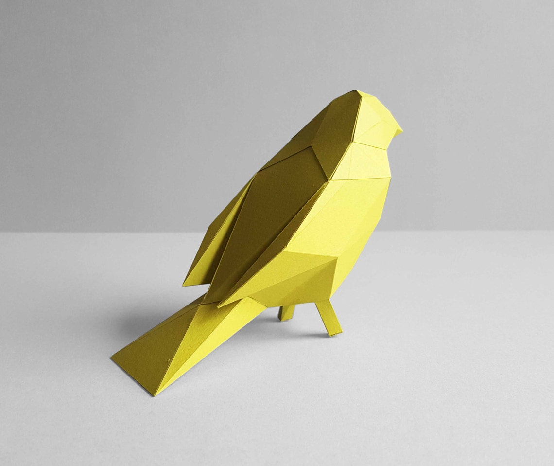 The Bird 2, Papercraft, Home Decoration, Paper Animals, Kit, Polygonal ...