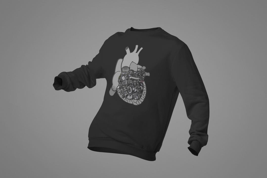 Valves and Ventricles Sweatshirt , Heart Meets Engine Design, Great ...