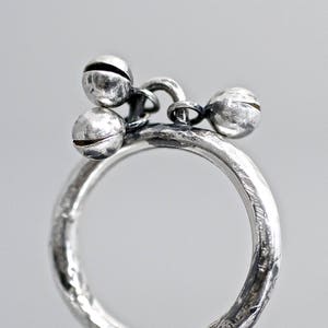 Silver Bells Ring, Handmade Bell Ring, Bell Jewelry, Witch Ring, Temple ...