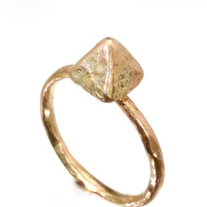 Gold Pyramid Power Ring, Handmade Pyramid Ring, Witch Ring, Goddess ...