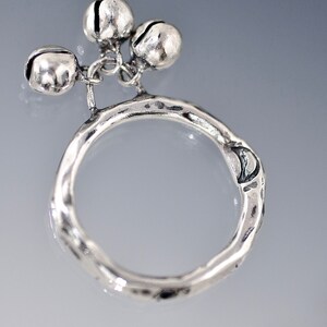 Silver Bells Ring, Handmade Bell Ring, Bell Jewelry, Witch Ring, Temple ...