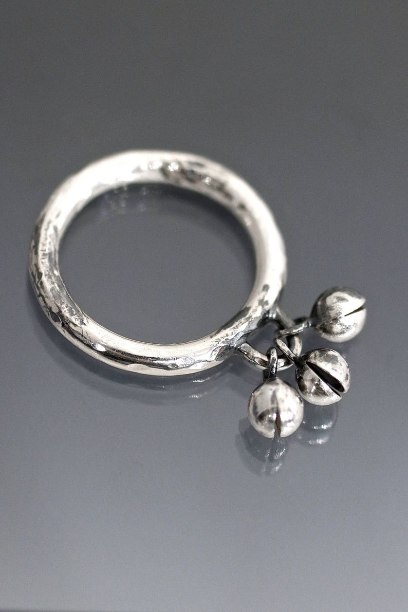 Silver Bells Ring Handmade Bell Ring Bell Jewelry Witch - Etsy