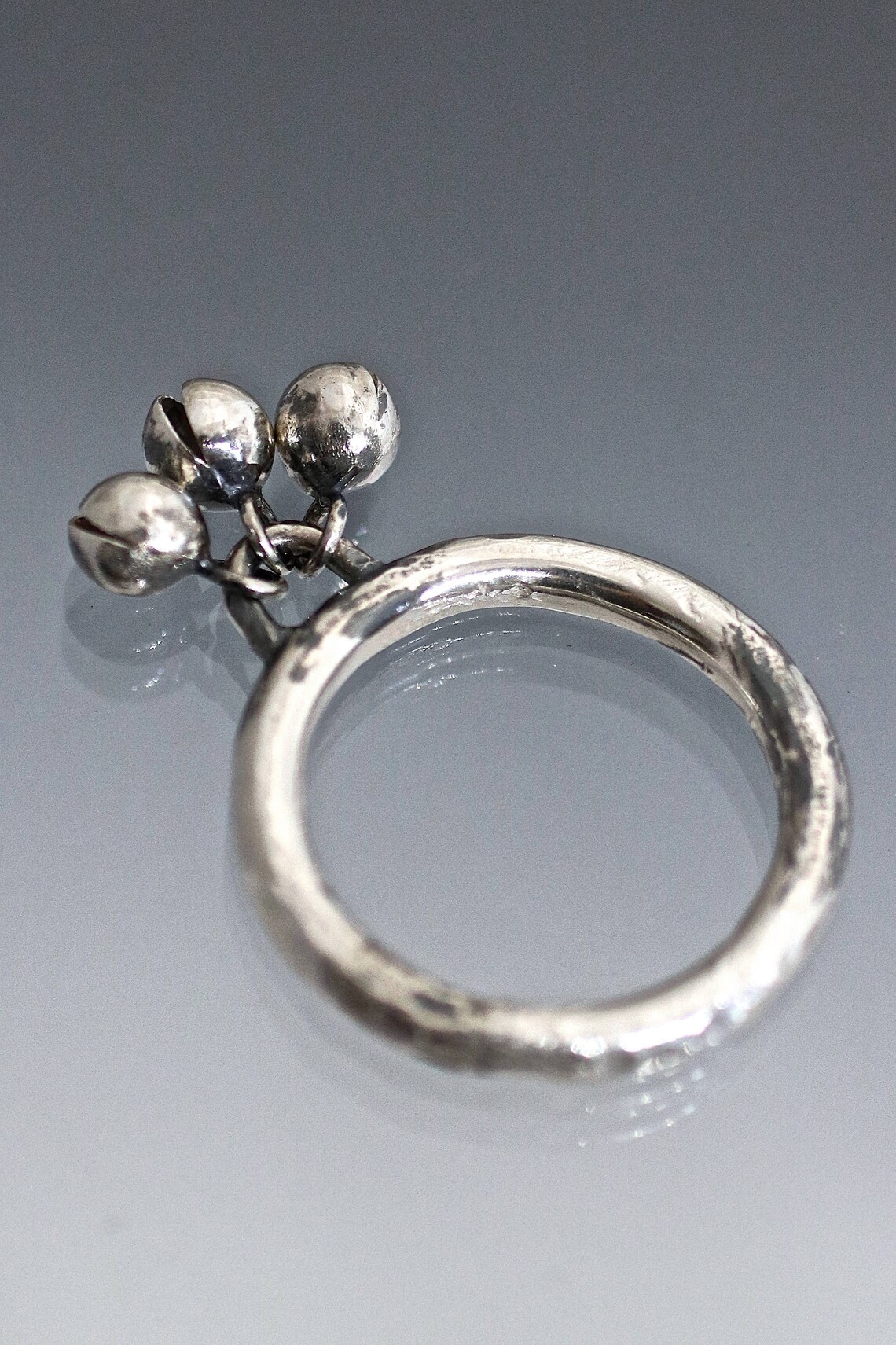 Silver Bells Ring Handmade Bell Ring Bell Jewelry Witch - Etsy