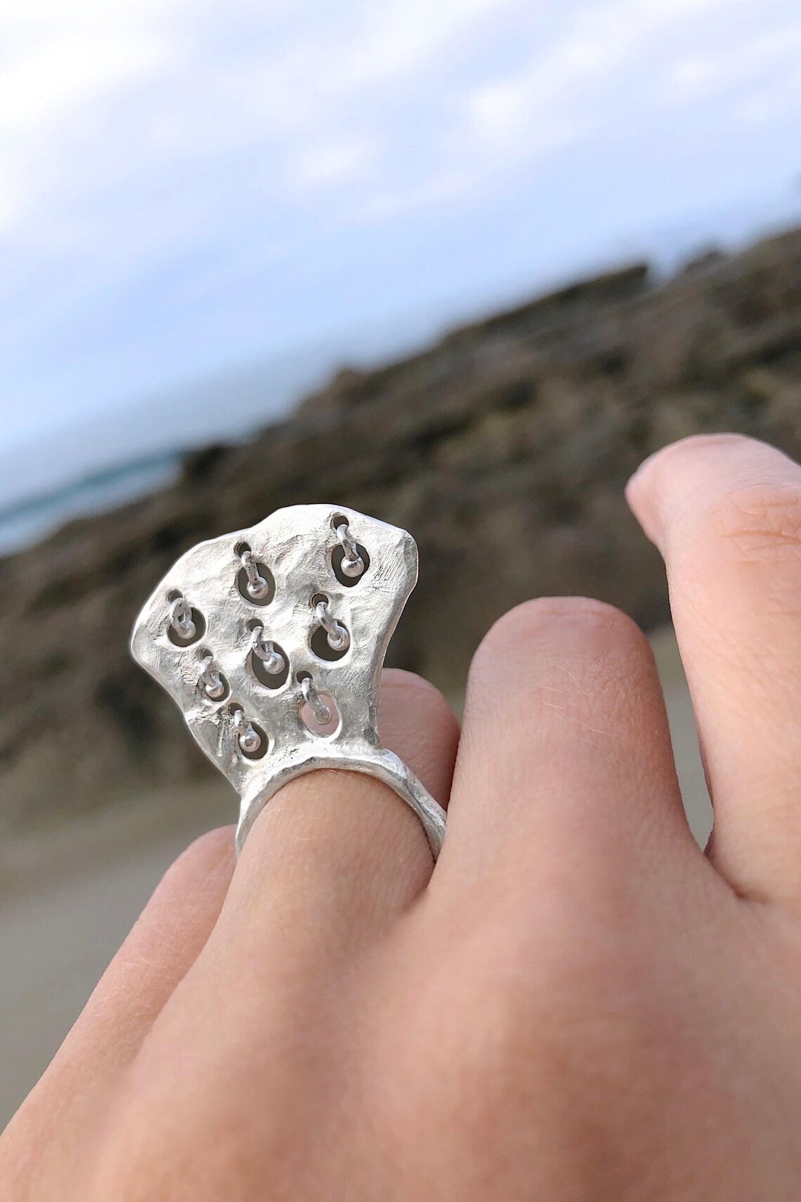 Spirit Caller Silver Ring silver sculpture wearable | Etsy