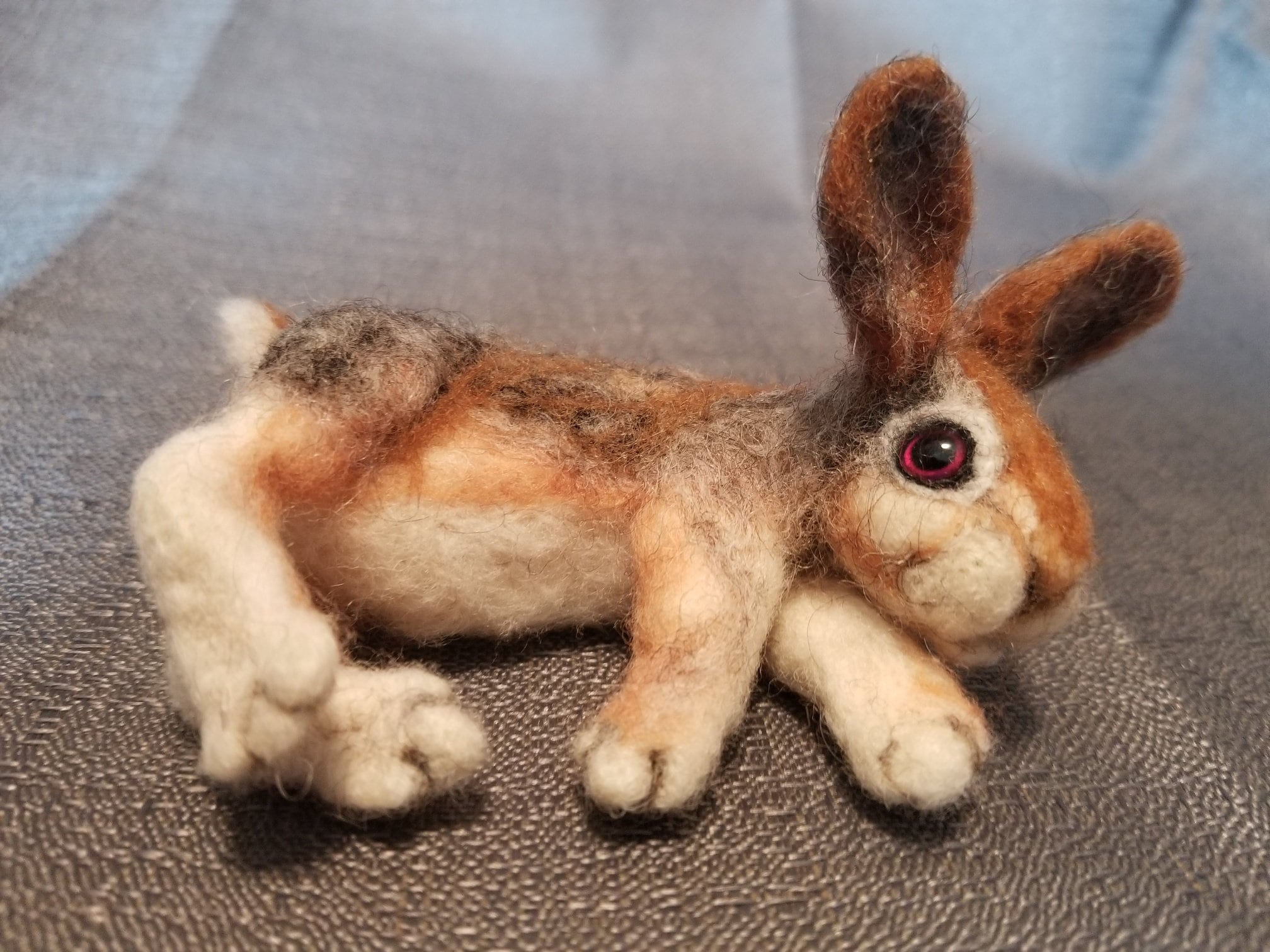Felted Bunny Rabbit Handmade Miniature Needle Felting Homemade - Etsy