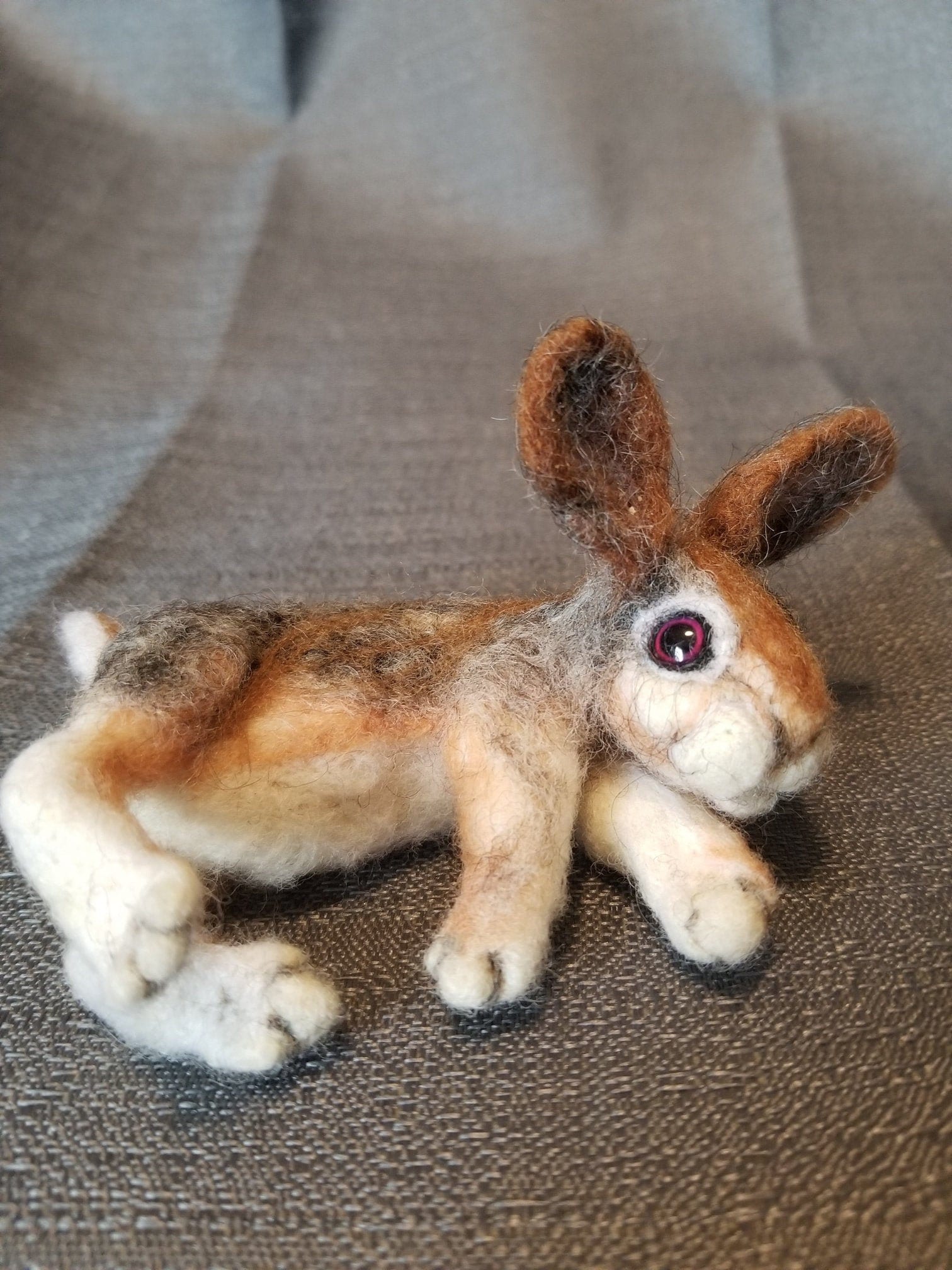 Felted Bunny Rabbit Handmade Miniature Needle Felting Homemade - Etsy