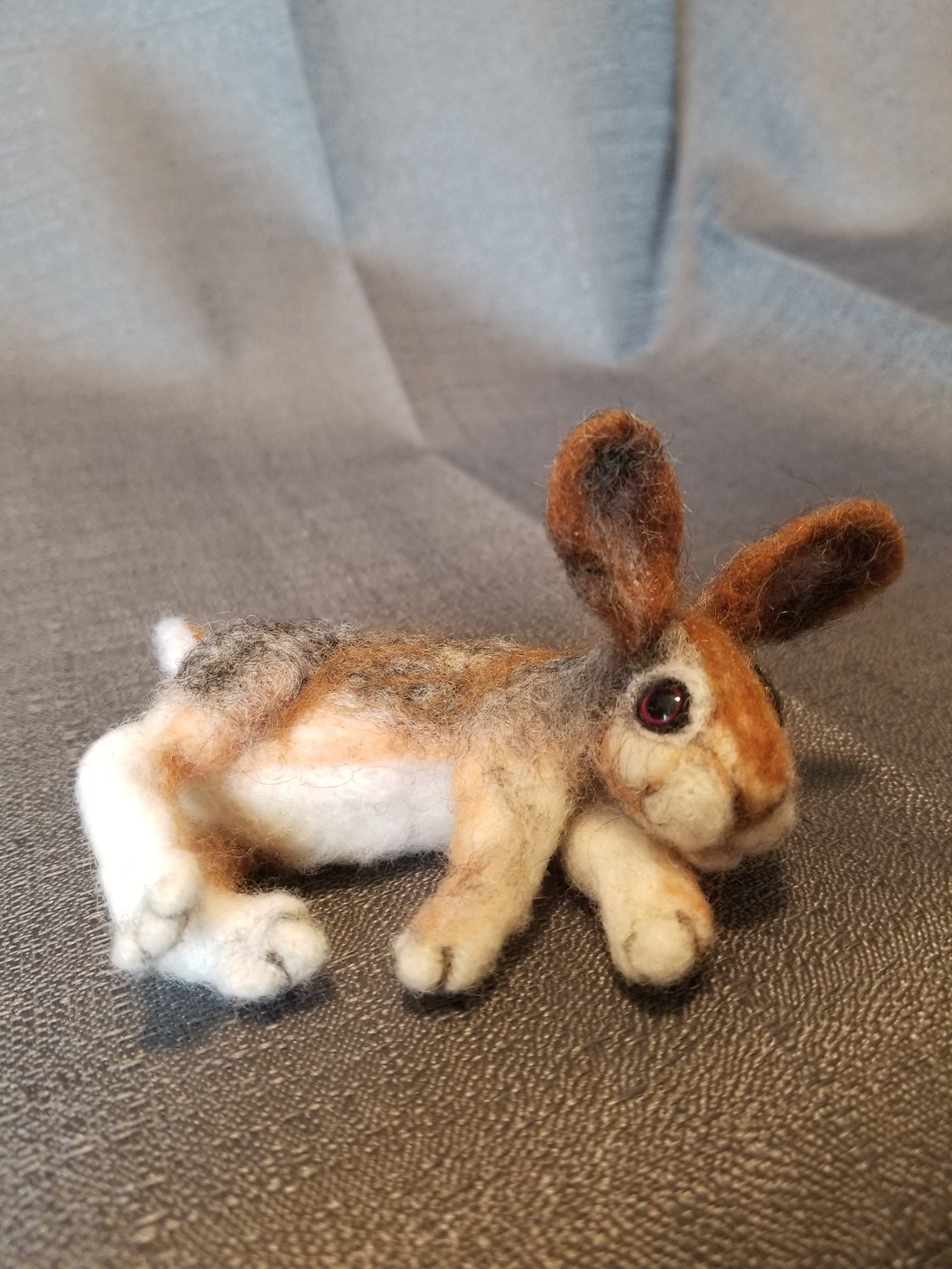 Felted Bunny Rabbit Handmade Miniature Needle Felting Homemade - Etsy
