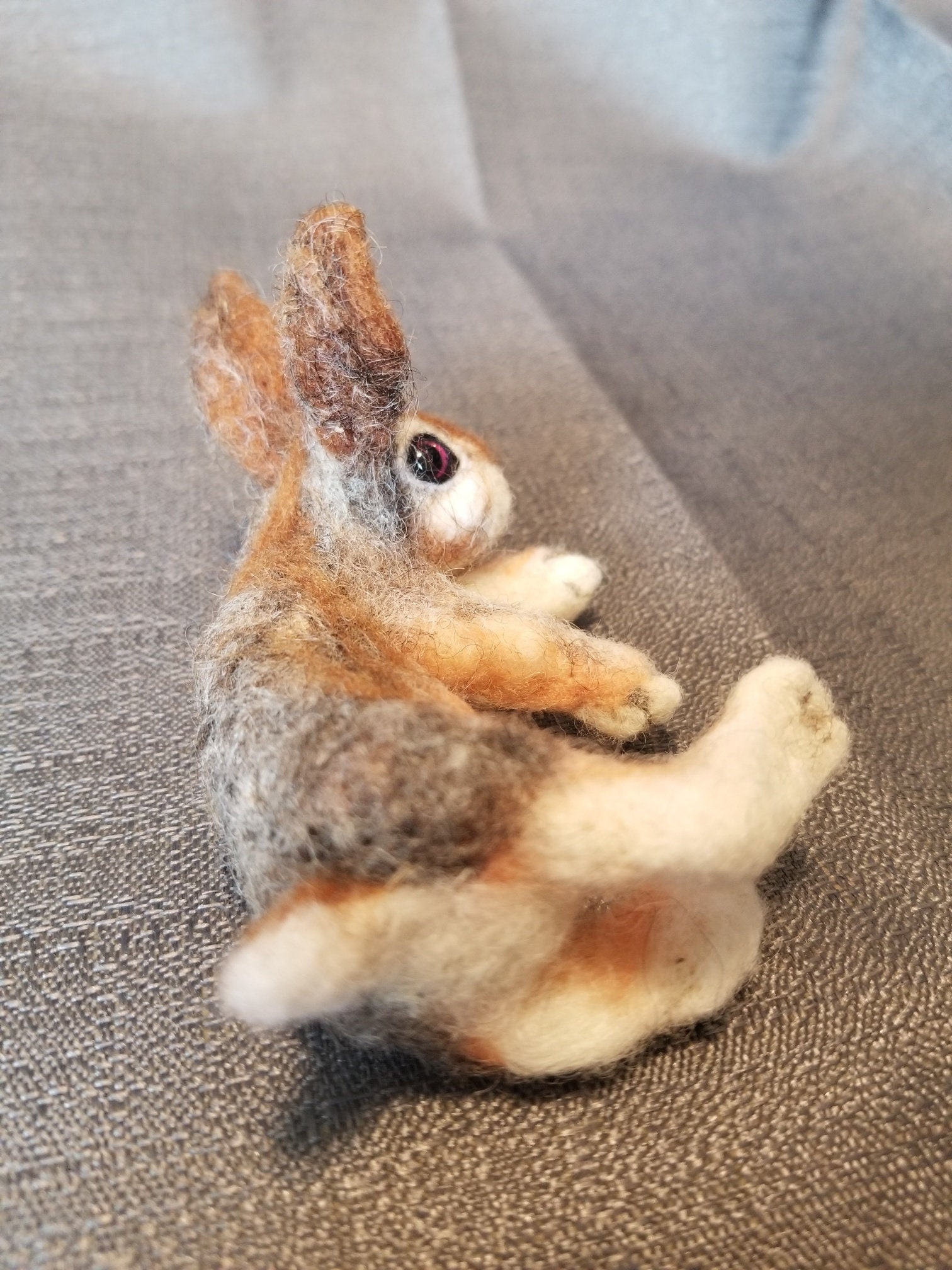 Felted Bunny Rabbit Handmade Miniature Needle Felting Homemade - Etsy