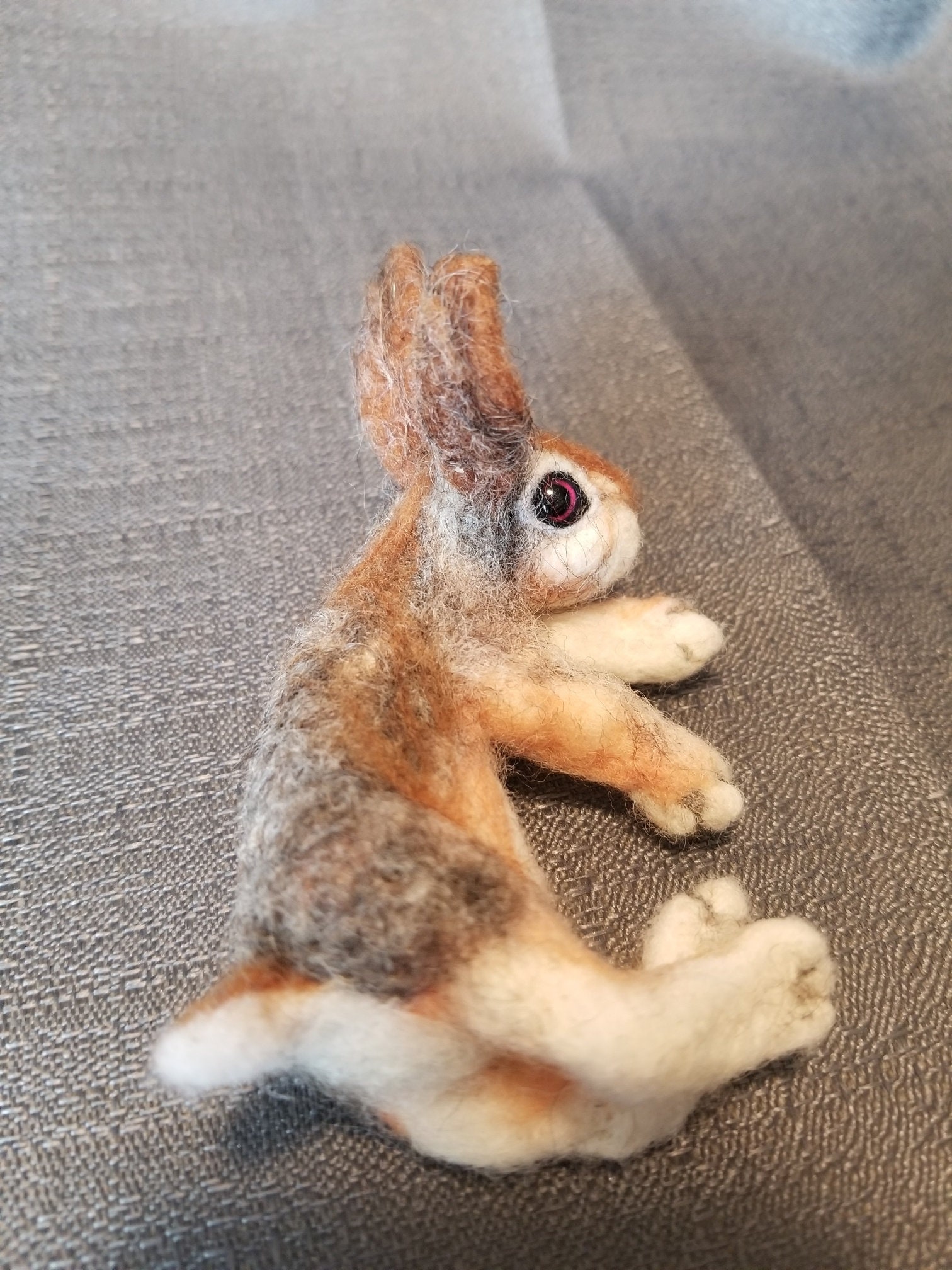 Felted Bunny Rabbit Handmade Miniature Needle Felting Homemade - Etsy
