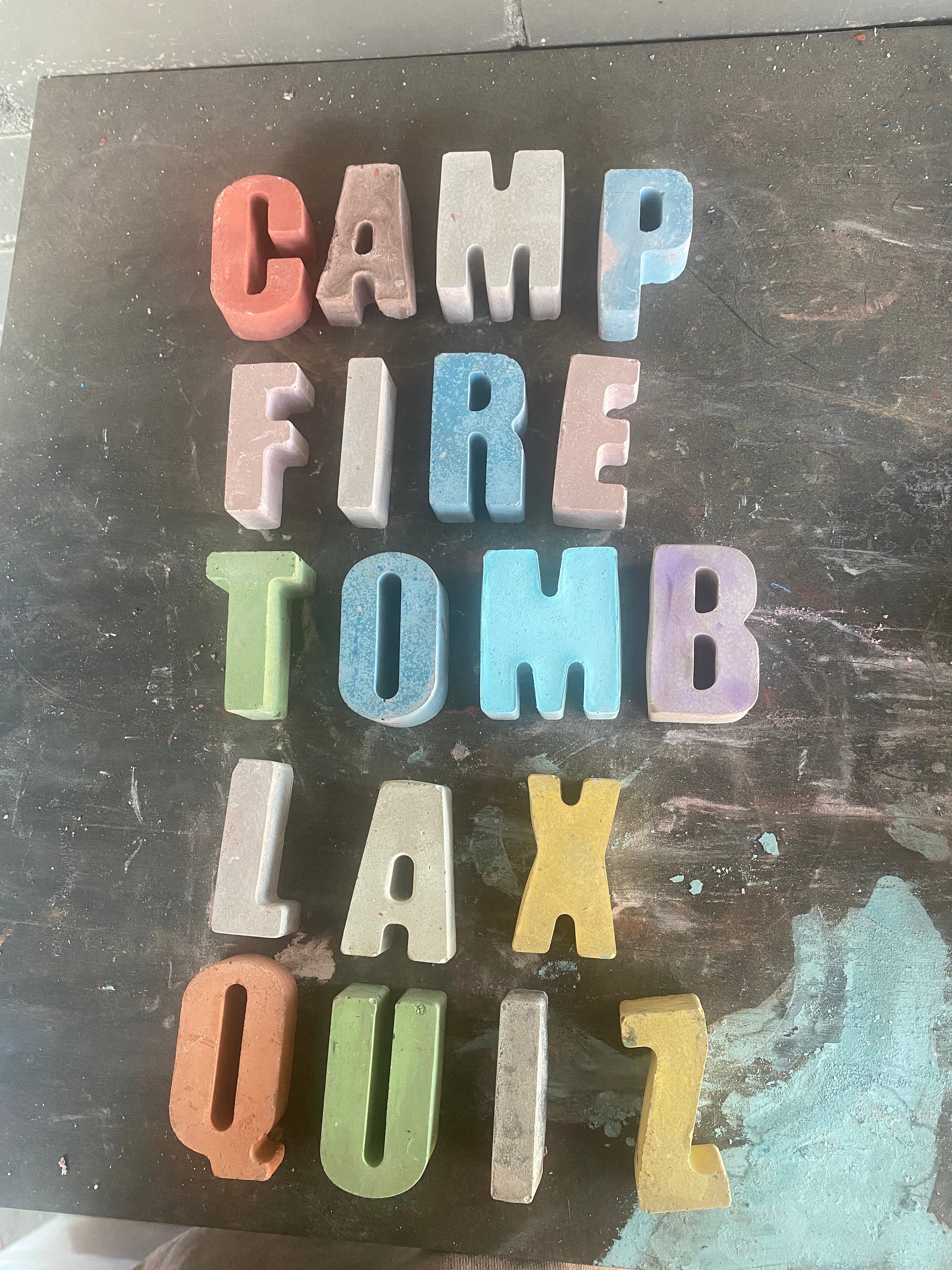 2 Inch Concrete Alphabet Letters A-Z, Abcs, Small Concrete Names/words ...