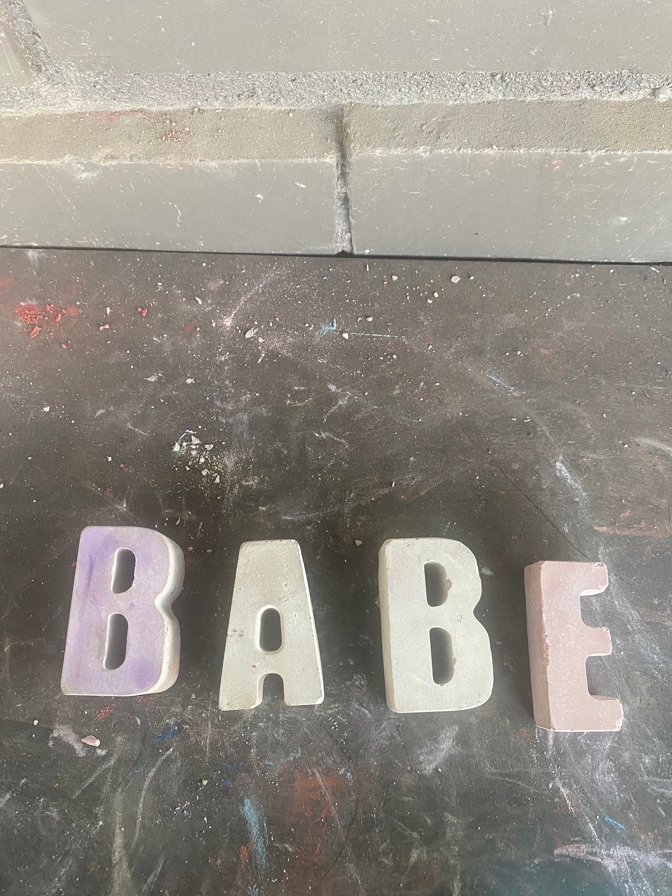 2 Inch Concrete Alphabet Letters A-Z, Abcs, Small Concrete Names/words ...