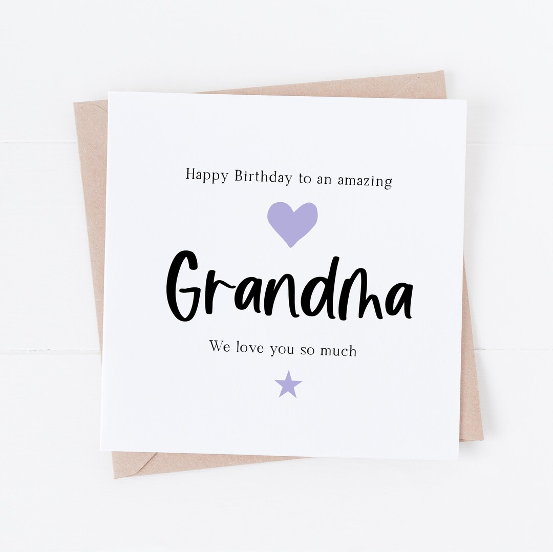 Grandma Birthday Card - Gran Birthday Card - Nana Birthday Card ...