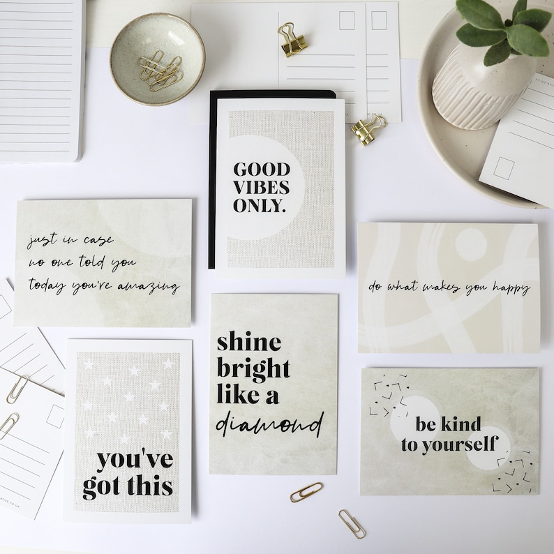 Positive Postcards - Positivity Quote Postcards - Motivational Post ...