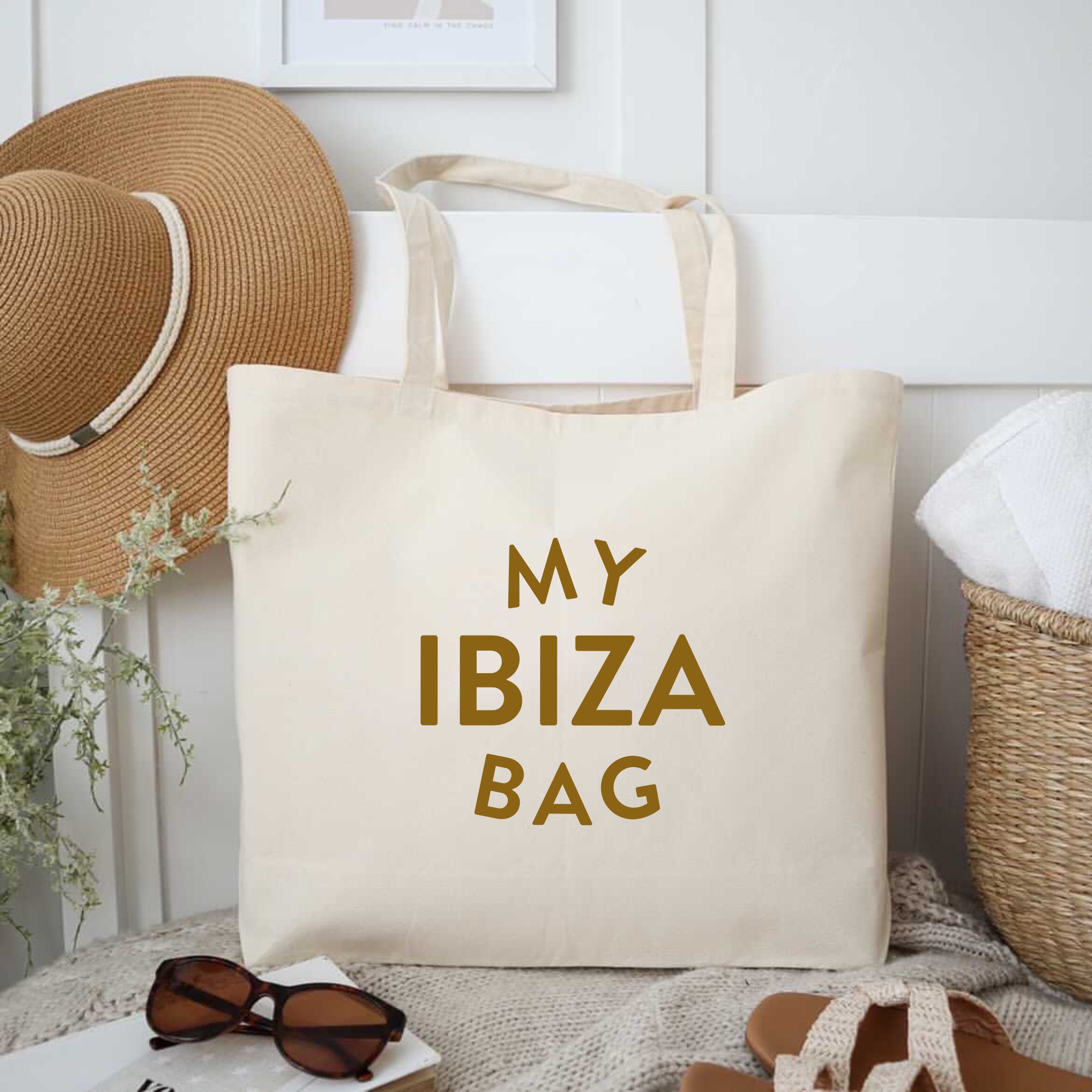 Ibiza Holiday Bag - Summer Holiday Beach Bag - Custom Summer Tote Bag ...