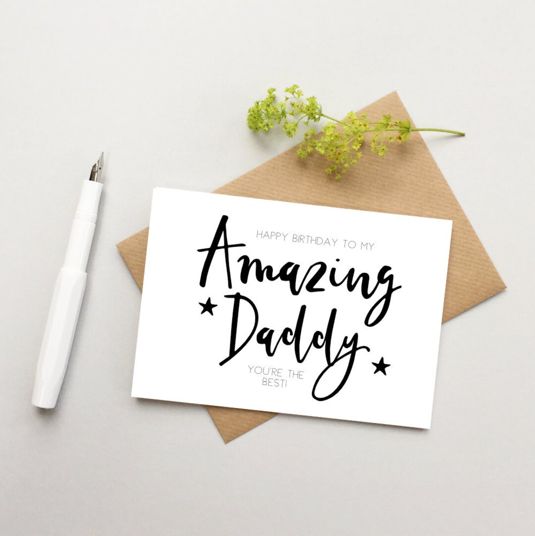 Daddy Birthday Card - Happy Birthday Daddy Card - Amazing Daddy Card ...
