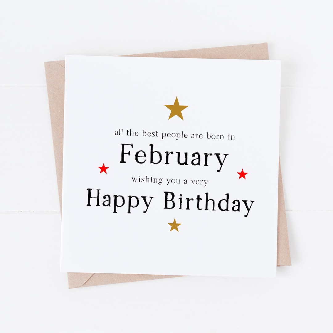 February Birthday Card | Birthday Card for February Birthday - Funny ...