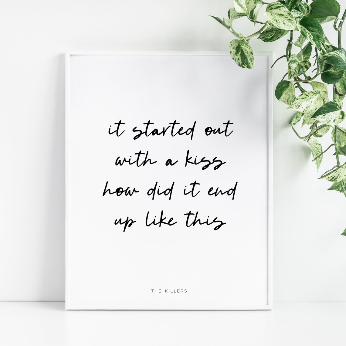 Mr Brightside Lyrics Print the Killers Lyrics Posters Song - Etsy UK