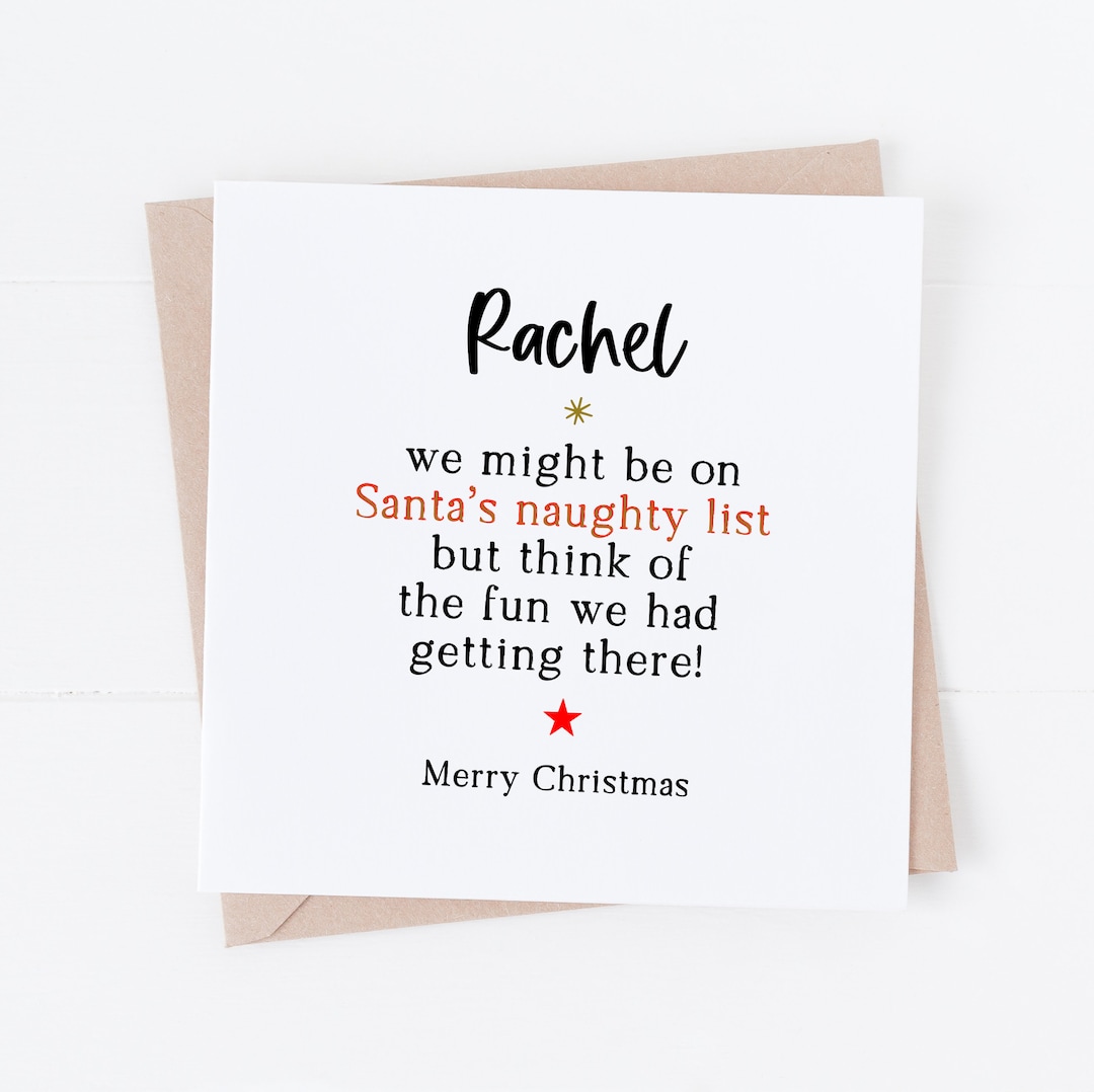 Funny Christmas Card for Friend Personalised Best Friend Christmas Card ...