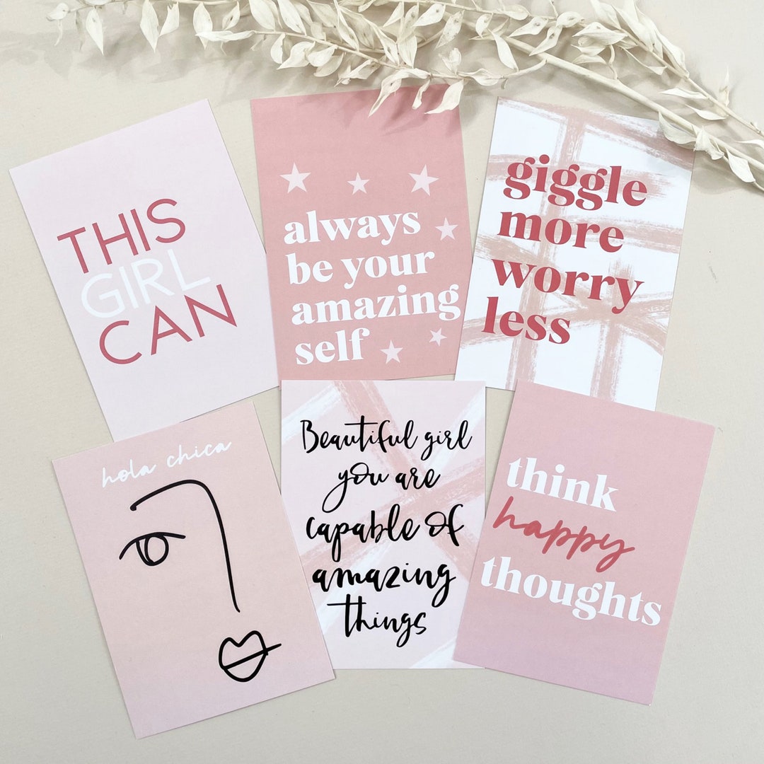 Positive Postcards - Positivity Quote Postcards - Self Love Girls Post ...