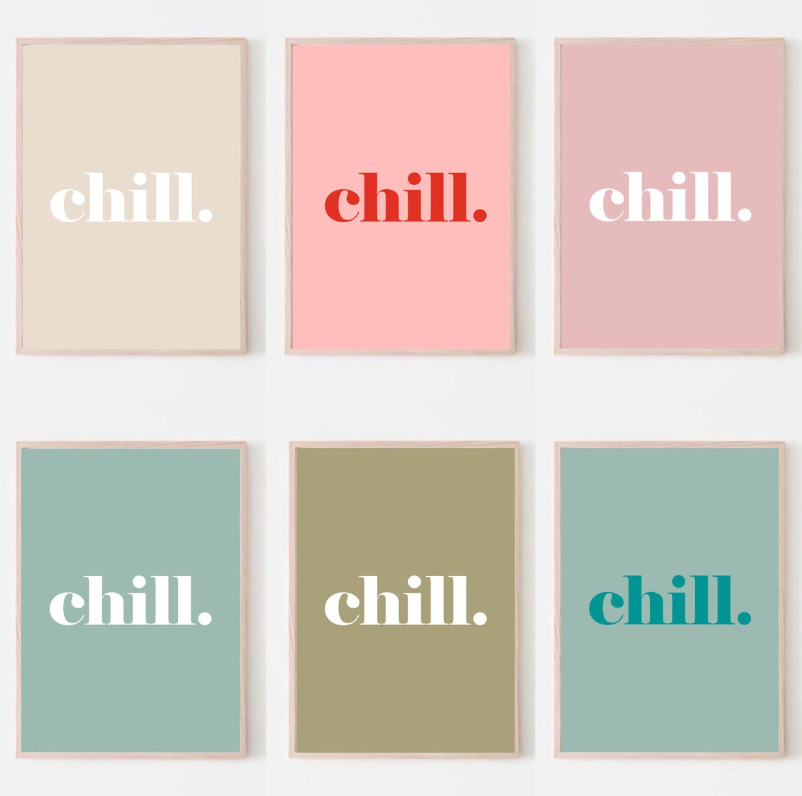 Chill Poster Bold and Colourful Chill Print Typographic - Etsy UK