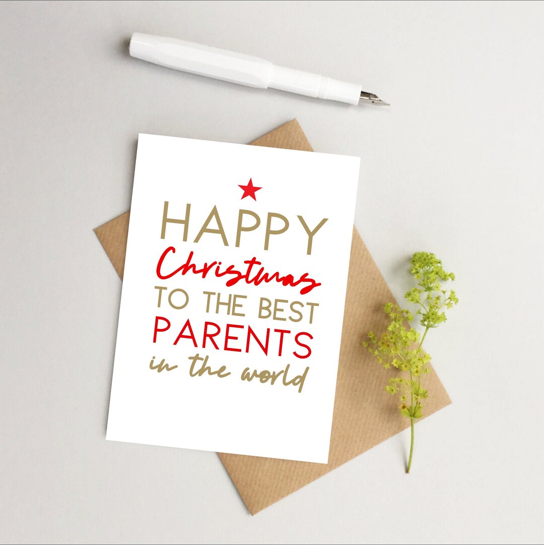 Parents Christmas Card Christmas Card for Parents - Etsy New Zealand