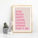 Kids Positive Affirmation Print - Motivational Poster - Kids Positive ...