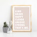 Kids Positive Affirmation Print - Motivational Poster - Kids Positive ...