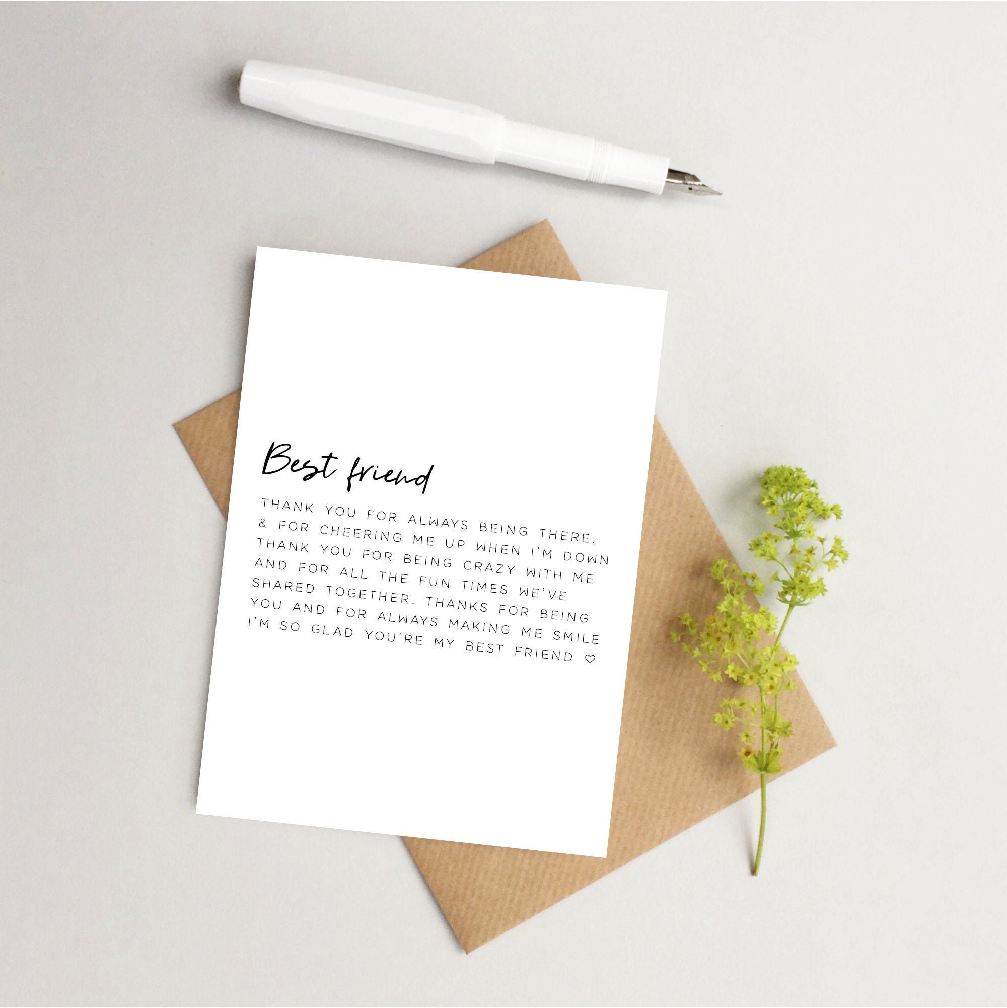 Best Friend Card Friend Card Bestie Card Best Friend - Etsy UK