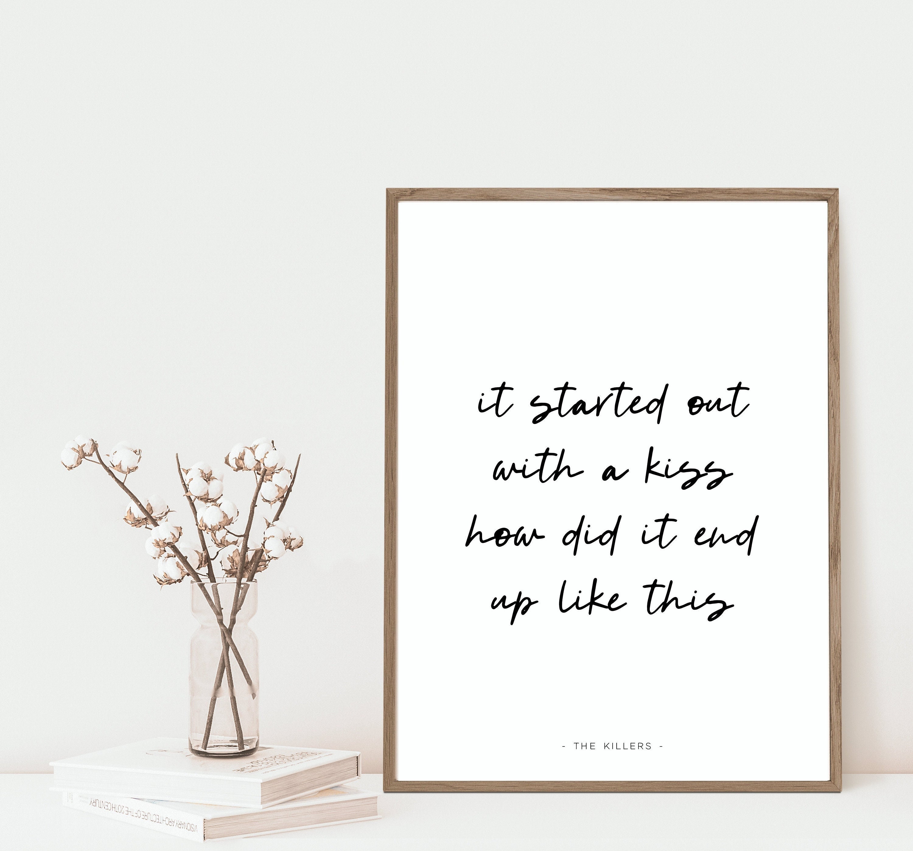 Mr Brightside Lyrics Print the Killers Lyrics Posters Song - Etsy UK